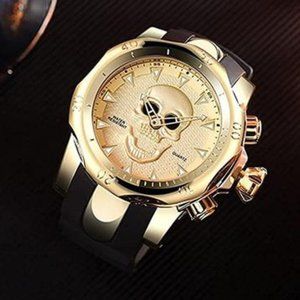 Accessories | Mens Goldblack 3d Luxury Skull Waterproof Quartz Watch ...